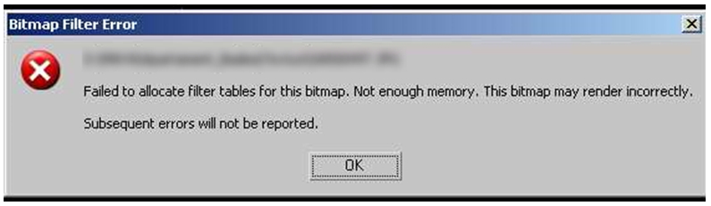 Failed to allocate filter tables for this bitmap - Techyv.com